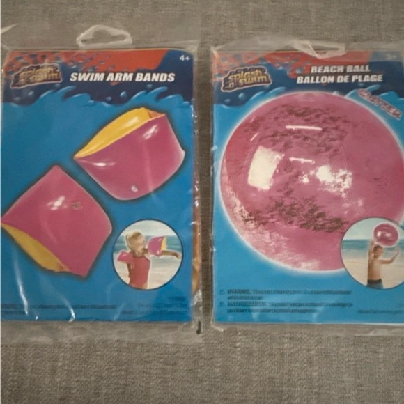 Swim | Splash Swim Pink Arm Bands And Beach Ball Set | Poshmark